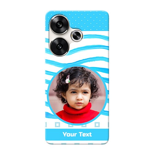Buy Poco F6 5G phone back covers: Simple Blue Case Design