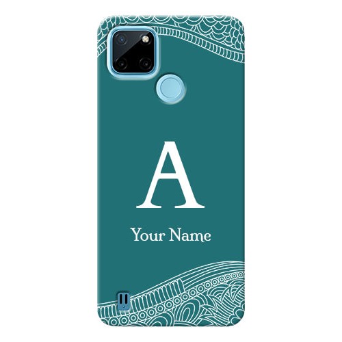 Buy Realme C25Y Mobile Back Covers: line art pattern with custom name ...
