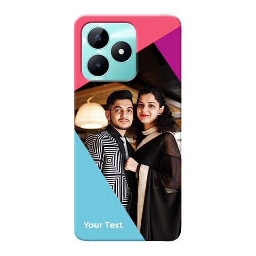 Buy Realme C51 Custom Mobile Case With Stacked Triple Colour Design
