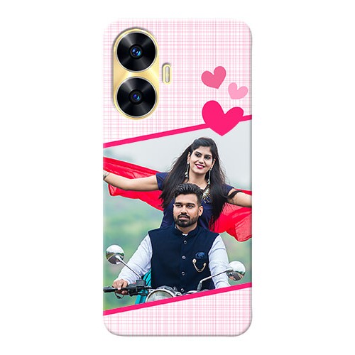 Buy Realme C55 Personalised Phone Cases: Love Shape Heart Design