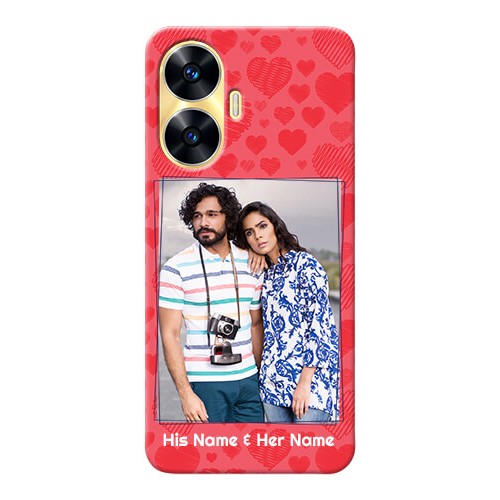Buy Realme C55 Mobile Back Covers: with Red Heart Symbols Design