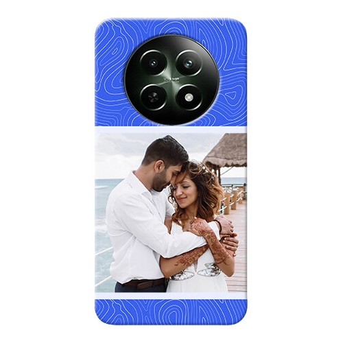 Buy Realme C65 5G Custom Mobile Case with Curved line art with blue and ...
