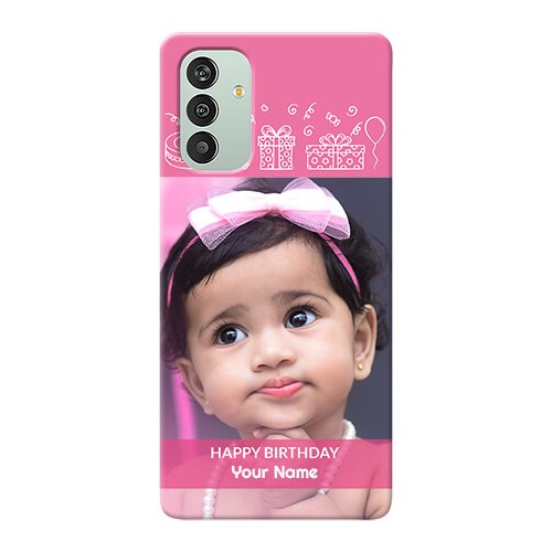 Buy Galaxy A04s Custom Mobile Cover with Birthday Line Art Design