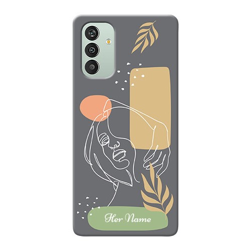 Buy Galaxy A04S Phone Back Covers: Gazing Woman line art Design