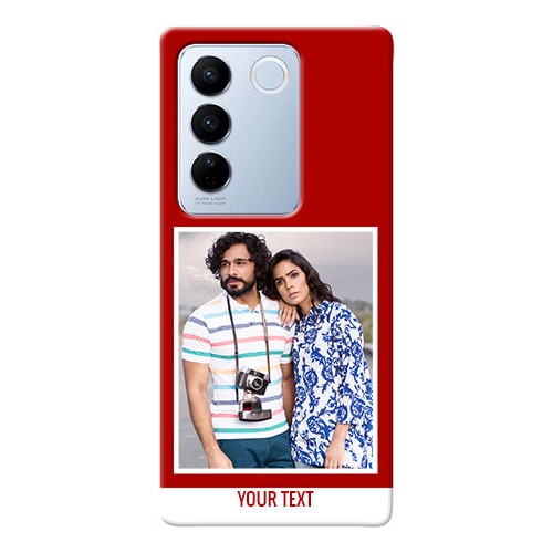 Buy Vivo V27 5G mobile phone covers: Simple Red Color Design