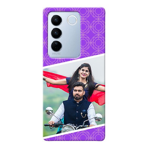 Buy Vivo V27 Pro 5G mobile back covers online: violet Pattern Design