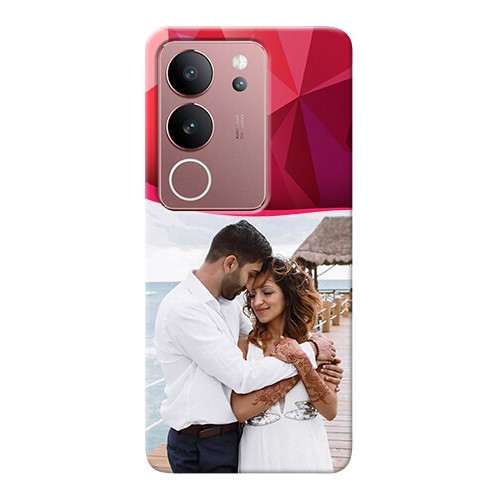 Buy Vivo V29 5G custom mobile back covers: Red Abstract Design
