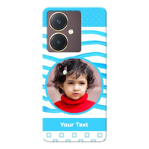Buy Vivo Y27 phone back covers: Simple Blue Case Design