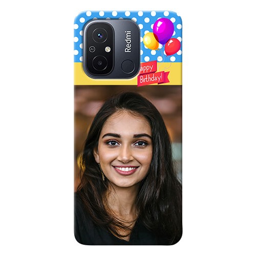 Buy Redmi 12C custom mobile back covers: Happy Birthday Design