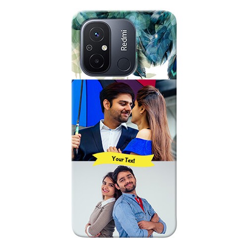 Buy Redmi 12C Phone Cases: Image with Boho Peacock Feather Design