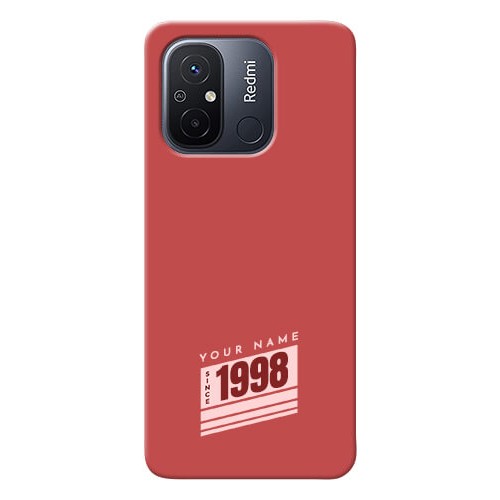 Buy Redmi 12C Phone Back Covers: Red custom year of birth Design