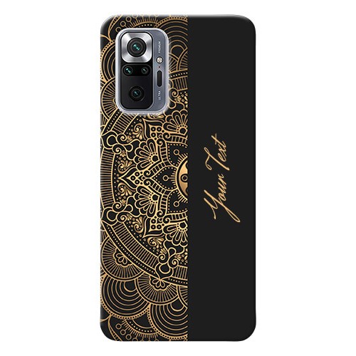 Buy Redmi Note 10 Pro Max Back Covers: Mandala art with custom text Design