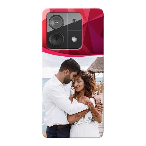 Buy Redmi Note 13 5G custom mobile back covers: Red Abstract Design