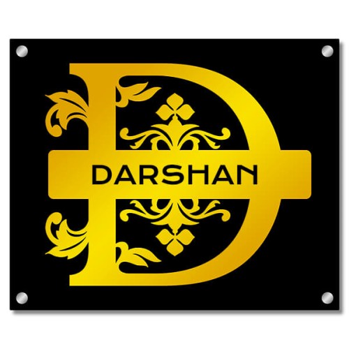 Buy Personalized Vintage Design Sign For Letter D Golden Aluminium ...