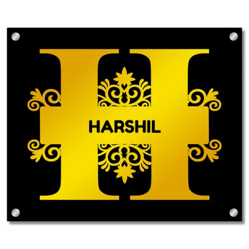 Buy Personalized Premium Aluminium Monogram Letter H with Floral Style ...