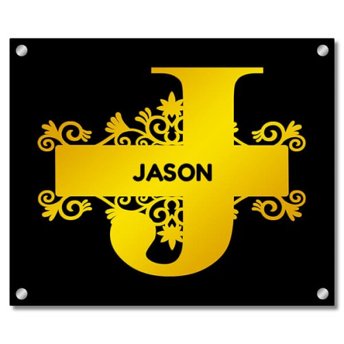 Buy Personalized Premium Aluminium Monogram Letter J with Floral Style ...
