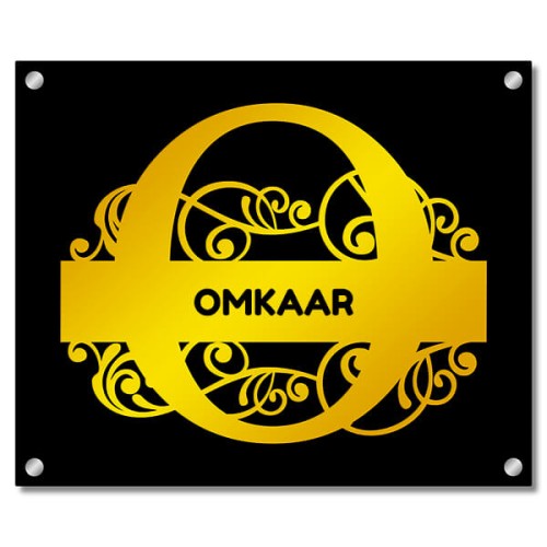 Buy Personalized Golden Aluminium Premium Monogram Nameplate character ...