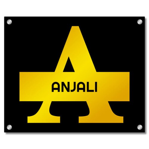 Buy Letter A - Classic Design Monogram Sign Golden Premium Aluminium ...