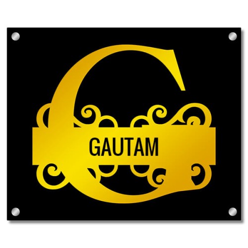 Buy Personalized Golden Premium Aluminium Monogram Letter G - in ...