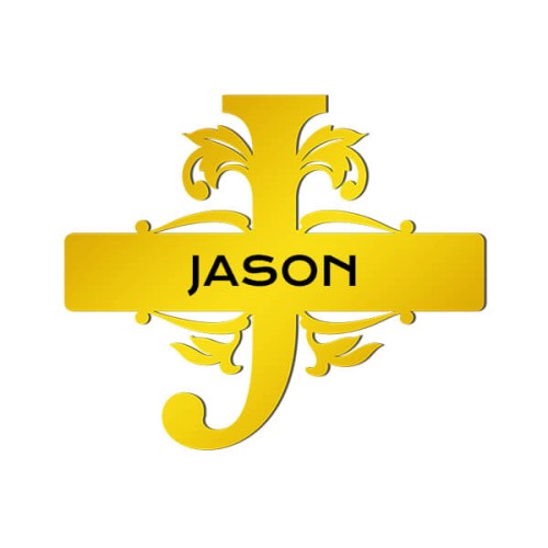 Buy Personalized Vintage Design Sign For Letter J Golden Aluminium ...