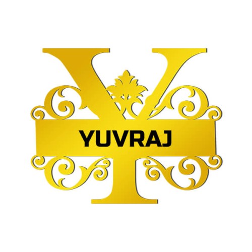 Buy Personalized Monogram Nameplate In Golden Aluminium with ...