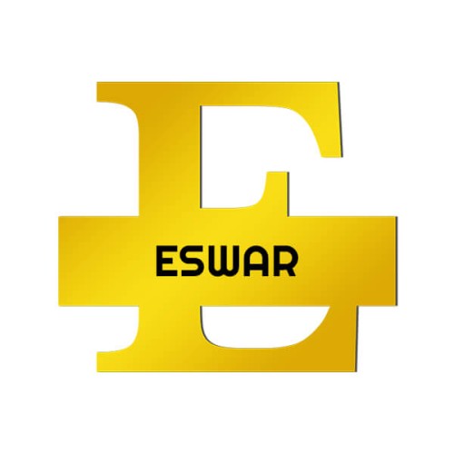 Buy Letter E - Classic Design Monogram Sign Golden Aluminium Nameplate