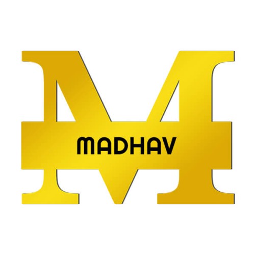 Buy Letter M - Classic Design Monogram Sign Golden Aluminium Nameplate