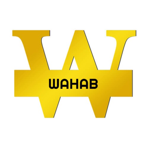 Buy Letter W - Classic Design Monogram Sign Golden Aluminium Nameplate