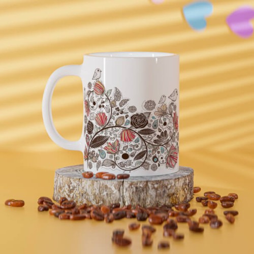 Artisic Design On Mug
