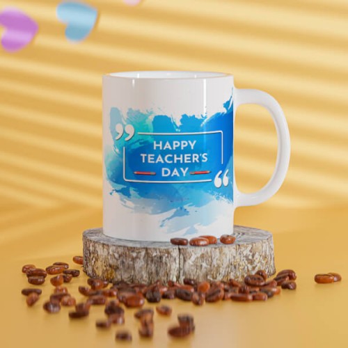 Happy Teacher's Day Design On Mug