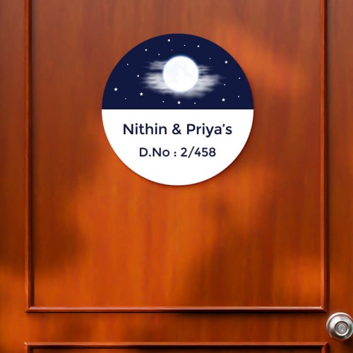 Buy Full Moon Circular Design Glossy Nameplate at our online store ...