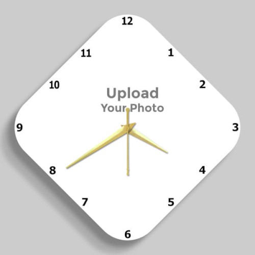 Buy Full pic diamond shaped design - Printshoppy Wall Clocks