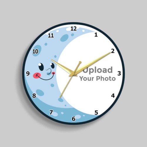 Buy Smiling Moon Clock Design Photo Wall Clock