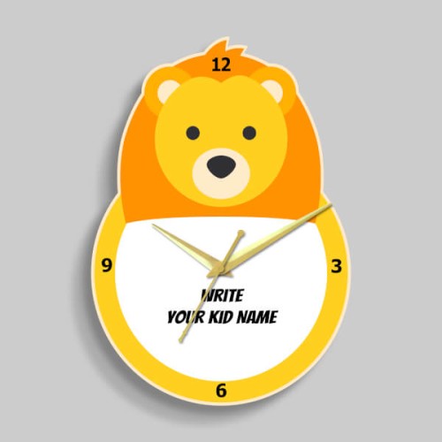 Buy Innocent Lion Clock Design Photo Wall Clock