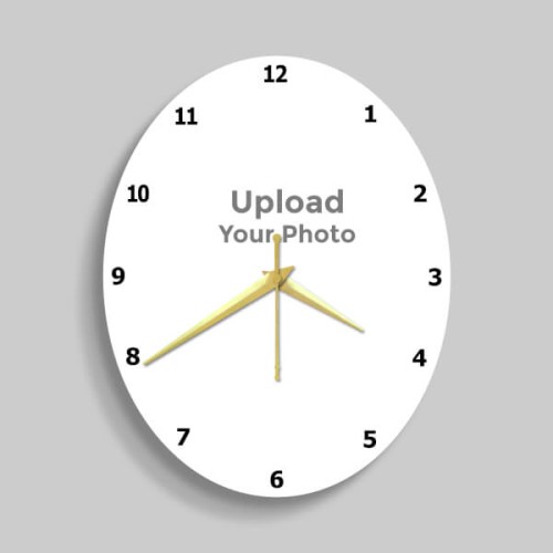 Buy Oval Clock Design Photo Wall Clock