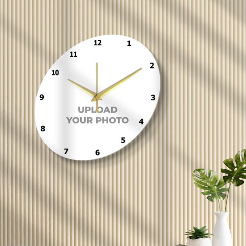 Buy Full pic oval shaped design - Printshoppy Wall Clocks