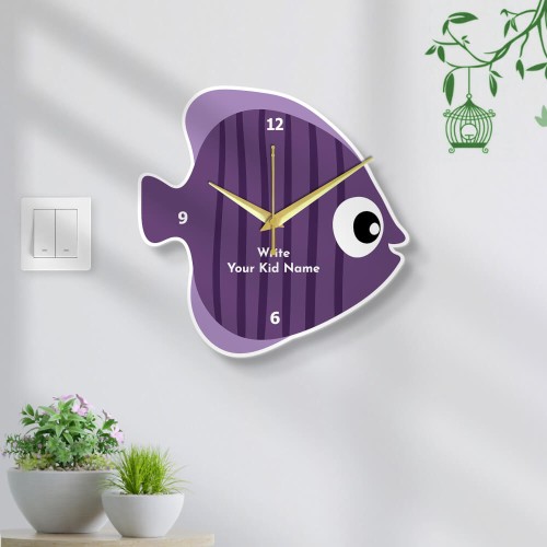 Buy Happy Fish Shaped Clock Design Photo Wall Clock