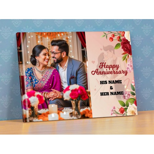 Buy Elegant Floral Happy Wedding Anniversary Photobook With Text ...