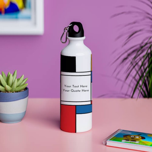 Buy Checkered design sipper with text-Printshoppy Sipper Bottles