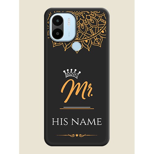 Buy Poco C51 Personalised Space Black Soft Matte Cases - Mr Name with ...