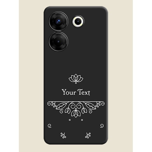 Buy Lotus Garden Custom Text On Space Black Personalized Soft Matte ...
