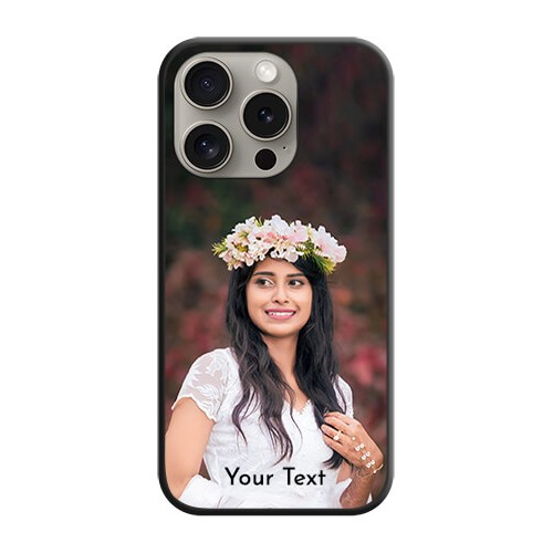 Buy Full Single Pic Upload With Text On Space Black Personalized Soft Matte Phone Covers ...