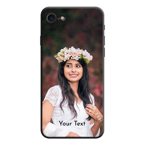 Buy Full Single Pic Upload With Text On Space Black Personalized Soft Matte Phone Covers -Apple ...