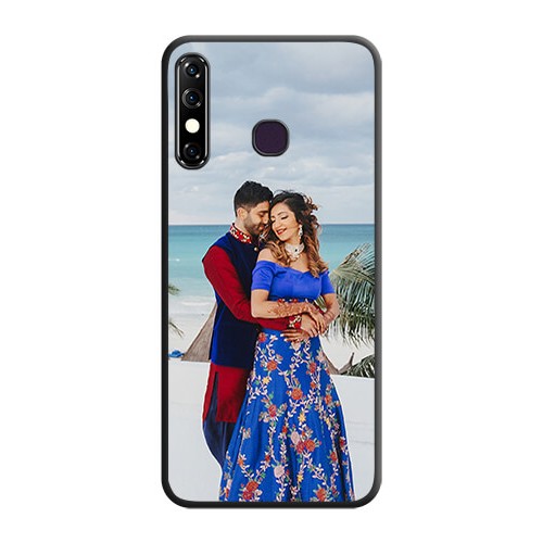 Buy Full Single Pic Upload On Space Black Personalized Soft Matte Phone Covers - Infinix Hot 8