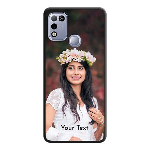Buy Full Single Pic Upload With Text On Space Black Personalized Soft Matte Phone Covers ...
