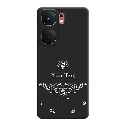 Buy Lotus Garden Custom Text On Space Black Personalized Soft Matte Phone Covers - iQOO Neo 9 Pro 5G