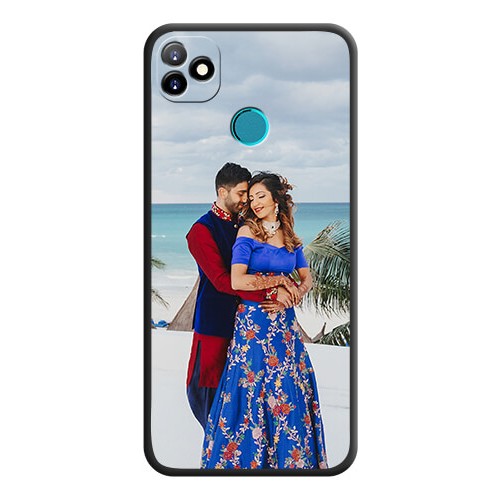 Buy Full Single Pic Upload On Space Black Personalized Soft Matte Phone Covers -Itel Vision 1