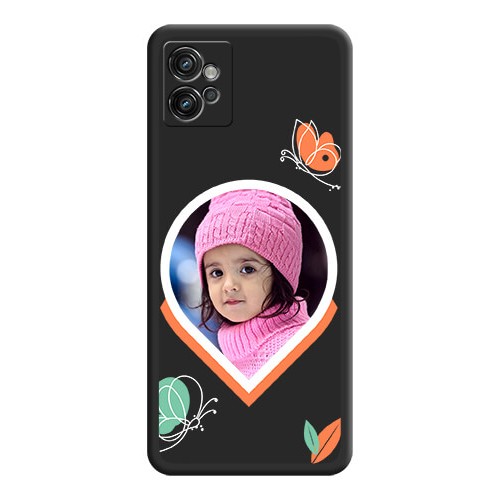 Buy Upload Pic With Simple Butterly Design On Space Black Personalized Soft Matte Phone Covers ...