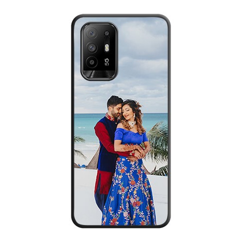 Buy Full Single Pic Upload On Space Black Personalized Soft Matte Phone Covers -Oppo F19 Pro Plus 5G