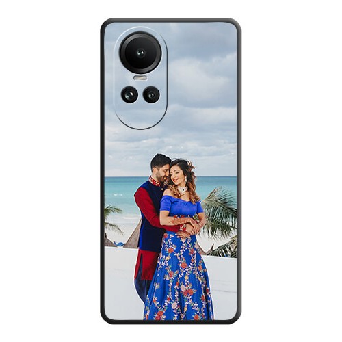 Buy Full Single Pic Upload On Space Black Personalized Soft Matte Phone Covers - Reno 10 Pro 5G
